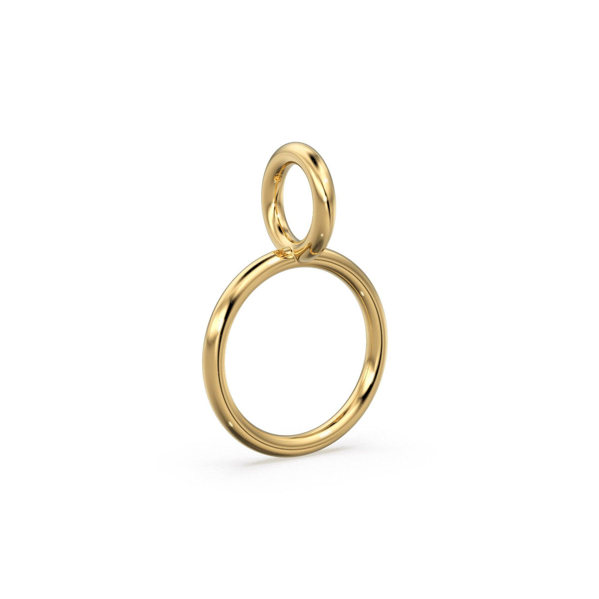 18k / 14k Gold Charm Connector, Works as bail, Necklace Chain Connector ...