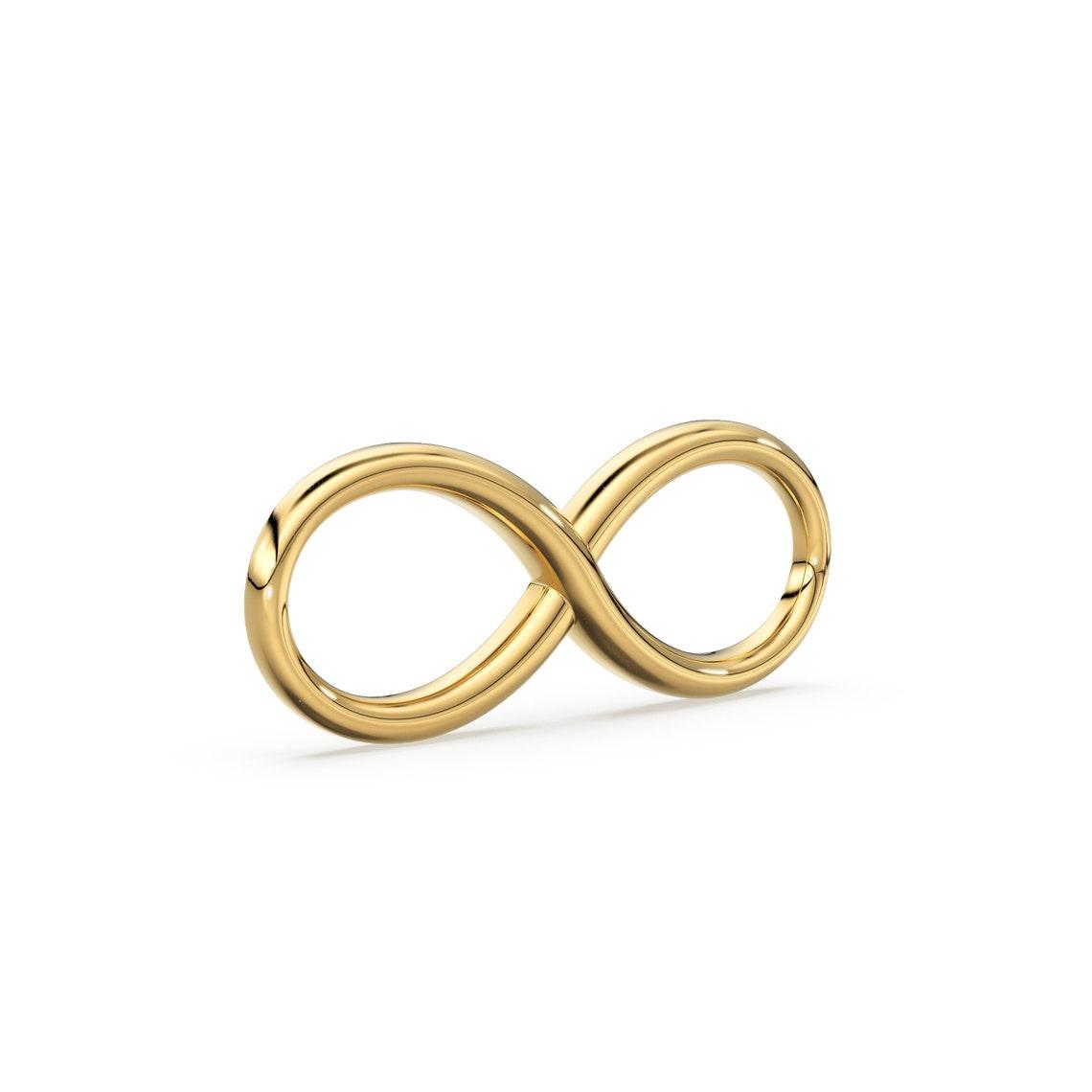 Solid Gold 14k 18k Infinity Charm, Infinity Connector, Gold Charm ...
